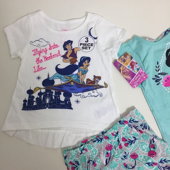 Disney | Matching Sets | Disney Jasmine Cute 3pieces Shorts Set | Poshmark
